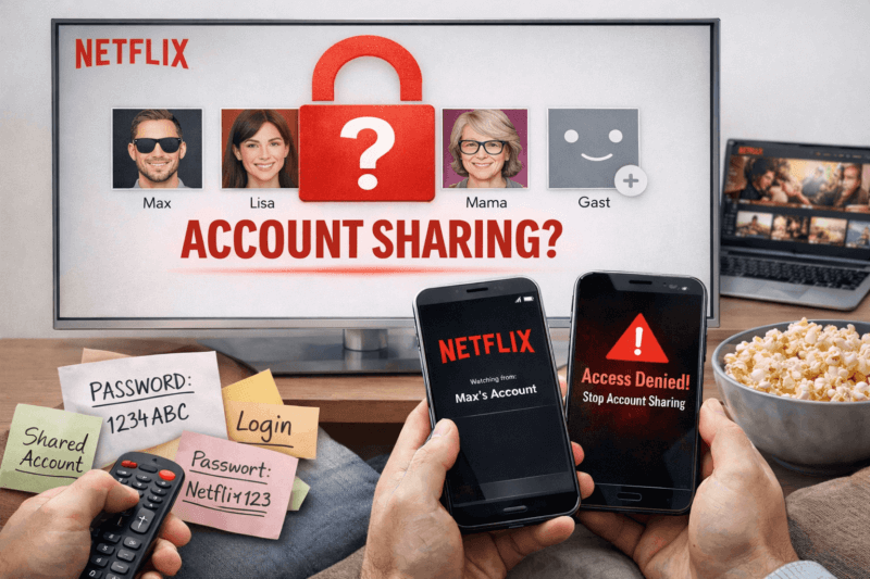 Netflix: Account-Sharing – kann man einen Account teilen? Alle Infos 2026